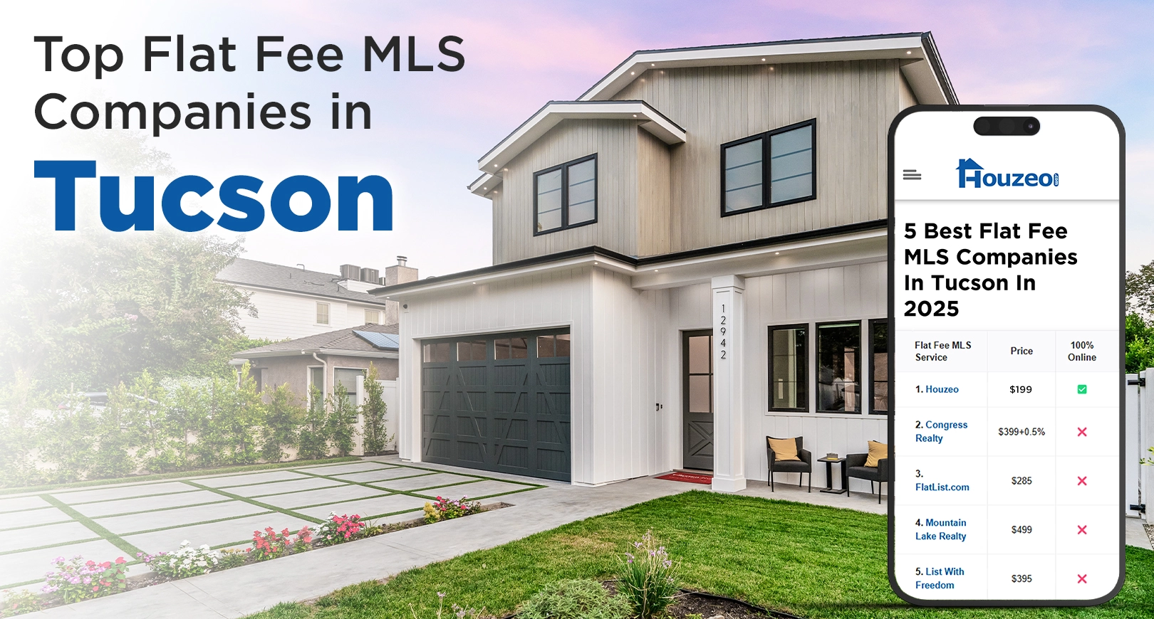 5 Best Flat Fee MLS Tucson Companies (2025 Rankings)